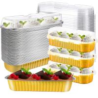 China Aluminum Baking Pans with Lids 6.8 Oz Mini Loaf Pans Rectangle Muffin Tins for sale