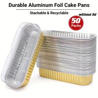 China Aluminum Baking Pans with Lids 6.8 Oz Mini Loaf Pans Rectangle Muffin Tins for sale