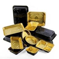 China Customized Logo Acceptable Aluminium Foil Lunch Boxes for Roast Chicken Packaging for sale