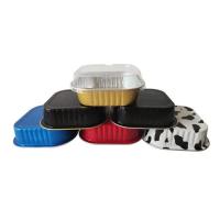China Colorful Shaped Aluminum Foil Disposable Food Containers 320-5000ml Microwave Safe for sale