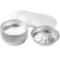 China Customized Logo Aluminum Foil Container with Lids Delivery Packaging Biodegradable Box for sale