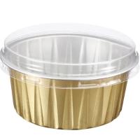 China Disposable Aluminum Foil Food Containers 100-5118ml with Lids Custom Size Takeout Trays for sale