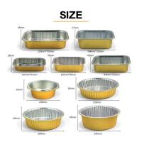 China Aluminum Foil Disposable Lunch Box 320-5000ml with Heat Sealed Lid Custom Size for sale