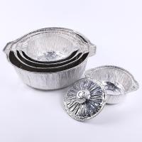 China Food Grade Disposable Gold Colored Aluminium Trays with Lid 9-70g Custom Size for sale
