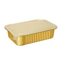 China Round Gold Disposable Aluminum Foil Food Container 320-5000ml Custom Size for sale