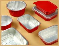 China PP Disposable Food Packaging Box for Chocolate Tin Foil Container Microwave Safe for sale
