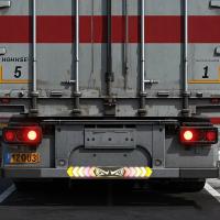 China New Car Devil Eyes Tail Light Trailer Trucks Car LED Rear Tail Light Red Amber DRL Turn Signal Rear Lamps for Truck Taillight for sale