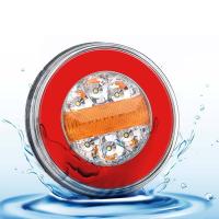 China High-performance 12-24v Truck Led Tail Light 5.5inch Round Brake Turn Tail Lights for Truck White Red Amber for sale