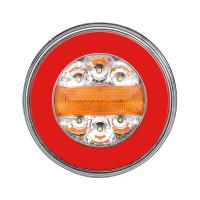 China High-performance 12-24v Truck Led Tail Light 5.5inch Round Brake Turn Tail Lights for Truck White Red Amber for sale