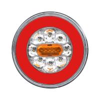 China High-performance 12-24v Truck Led Tail Light 5.5inch Round Brake Turn Tail Lights for Truck White Red Amber for sale