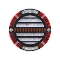 China 12V 24V Brake Driving Stop Flow Turn Signal Reverse Truck Side Light Round Red Led Trailer Tail Light for Car for sale