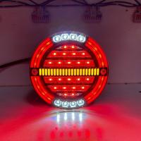 China 12V 24V Brake Driving Stop Flow Turn Signal Reverse Truck Side Light Round Red Led Trailer Tail Light for Car for sale