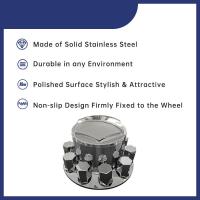 China Chrome Truck Axle Cover Kit 33mm 32mm ABS Plating Truck Wheel Cover Truck Parts for sale
