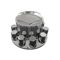 China Chrome Truck Axle Cover Kit 33mm 32mm ABS Plating Truck Wheel Cover Truck Parts for sale