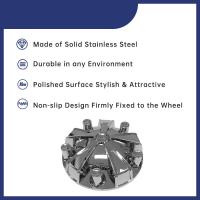 China Custom Chrome Removable Hub Caps Cover Kit 33mm 32mm Front Rear Semi Truck Wheel Axle Covers for sale