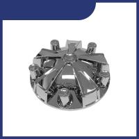 China Custom Chrome Removable Hub Caps Cover Kit 33mm 32mm Front Rear Semi Truck Wheel Axle Covers for sale