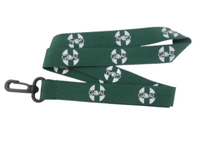 China Goal Silk Screen, Heat Transfer Printing, Woven Promotional Lanyards With Plastic Hook for sale