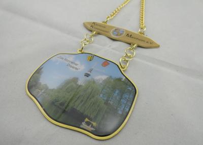 China 3D Carnival Zinc Alloy, Pewter Medal by Offset Printing, Long Gold Plating Metal Chain for sale