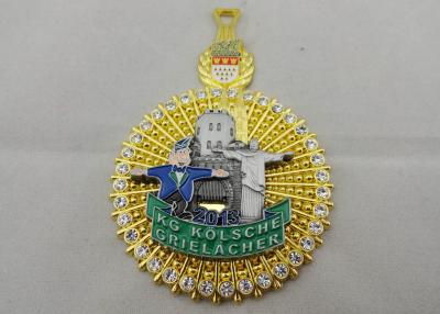 China 3D Die Casting KG Kolsche Karneval Medal with Antique Nickel and Gold Plating, Two Piece Combined for sale