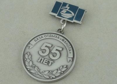 China Zinc Alloy 3D Antique Silver Custom Awards Medals With Imitation Hard Enamel for sale