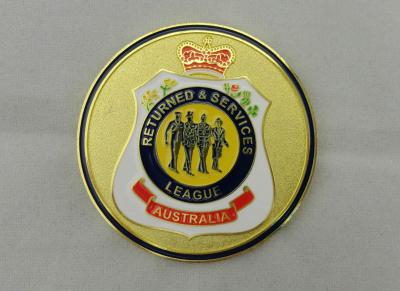 China Iron / Brass / Copper Returned & Service Personalized Coins with Soft Enamel, Gold Plating for Commemorative for sale