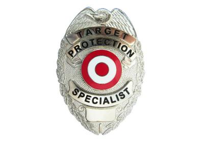 China 3D Metal Die Stamping Police Badge, Brooch Souvenir Badges with TwoTones Plating for sale
