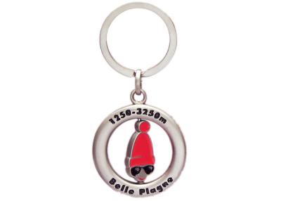 China Zinc Alloy Die Casting Spinning Key Chain, Promotional Keychain with Misty Nickel Plating for sale