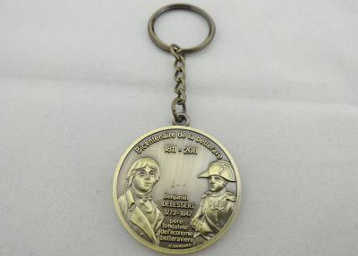 China Double Sided  Zinc Alloy Antique Gold Plating 3D Key Chain,  Promotional Keychain for sale