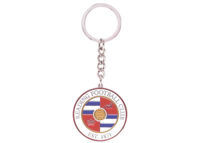 China Custom Iron Stamped Iron / Brass / Copper Football Club Key Chain with Soft Enamel for sale