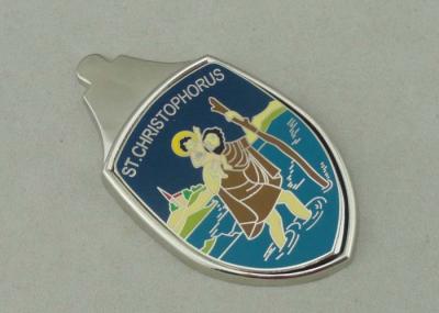 China Brass Souvenir Badges Imitation Hard Enamel Silver Plating For Holiday for sale