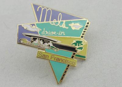 China Metal Zinc Alloy Drive-in Imitation Hard Enamel Pin, Promotional Lapel Pins with Gold Plated for sale