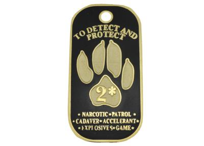 China Zinc Alloy, Aluminum, Stainless Steel Metal Personalised Dog Tags With Synthetic Enamel, Gold Plating for sale