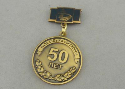 China Zinc Alloy Custom Awards Medals Die Costing Antique Gold Double Side 3D Military for sale