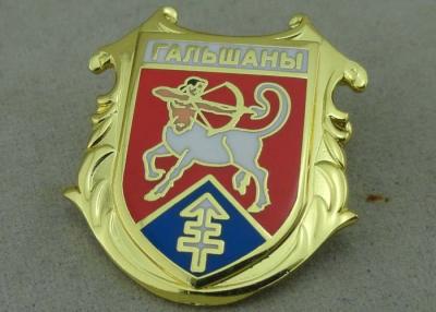 China Brass Hard Enamel Army Pin Die Stamped 3D Enamel Brooch Badge Stamped for sale