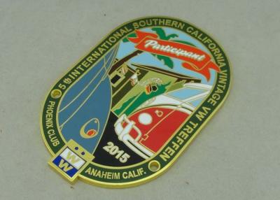 China Holiday Zinc Alloy Die Casting Car Badges 3D Pin Memorial Crabs Police for sale