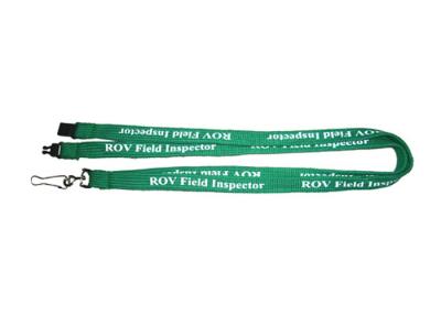 China Rov Field Inspector Silk Screen Printing Tubular Lanyard For Id Badge With Safety Break Away Clip for sale