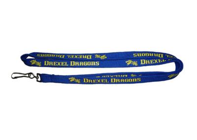 China Drexel Dragons Silk Screen Printed  Polyester, Nylon, Silicone, Satin Tubular Lanyard With Metal Hook for sale