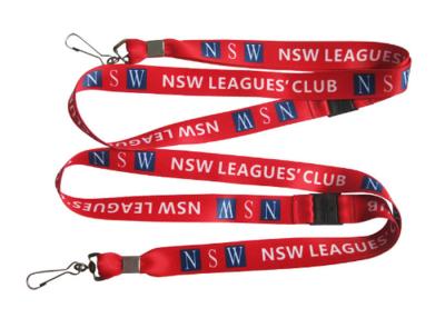 China Heat Transfer Printing Nsw Leagues Club Sublimation Lanyard For Id Card, Work Card, Key for sale