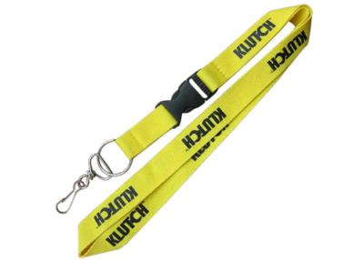 China KLUT-CH Silk Screen, Heat Transfer Printing, Woven Promotional Lanyards With Split Ring And Metal Hook for sale