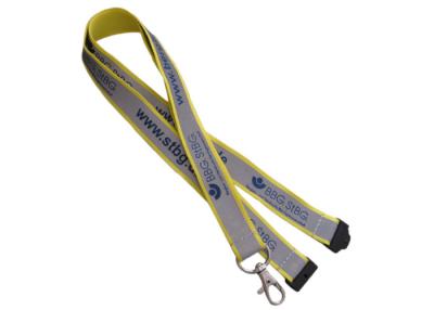 China STBG Silk Screen Printing Promotional Lanyards, Customised Lanyards With Reflection Band, Metal Hook for sale