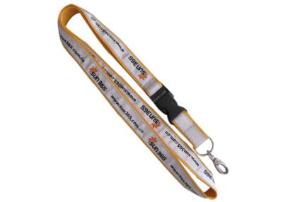 China Sun 365 Silk Screen Printing Promotional Lanyards With Stain Band, Metal Ring And Safety Break Away Clip for sale