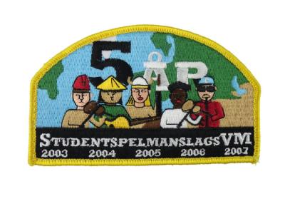 China Custom Cotton, Velvet, Satin Embroidery Patches with Velcro on Back Side for sale