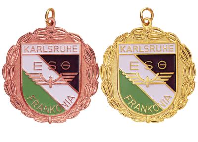 China Brass / Copper / Pewter Custom Awards Medals with Soft Enamel, Gold / Copper Plated for sale