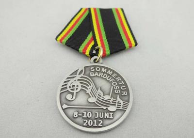 China Promotional Gift Brass / Copper / Zinc Alloy Custom Awards Medals with Special Ribbon, Die Stamping for sale