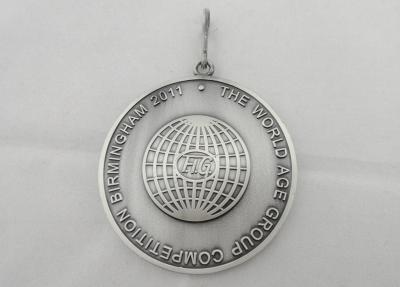 China World Age Group Competition Birmingham Die Cast Medals with Antique Silver Plated, 3D for sale