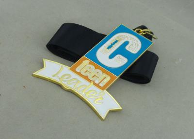 China Soft Enamel Ribbon Medals Zinc Alloy Personalised Medal For Teen Leader for sale