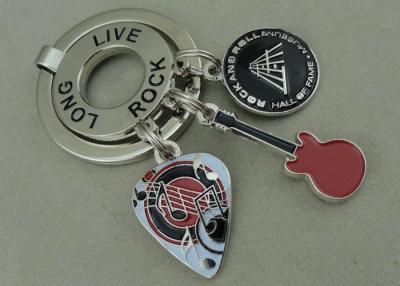 China Long Live Rock Promotional Keyrings Soft Enamel Customized Key Chain for sale