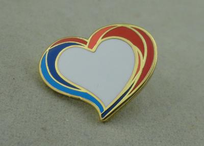 China Personalised Heart Shape Badge Zinc Alloy Hard Enamel Pin With Enamel for sale