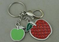 China Beauty 3D Logo Promotional Key Rings Personalised With Swarovski for sale