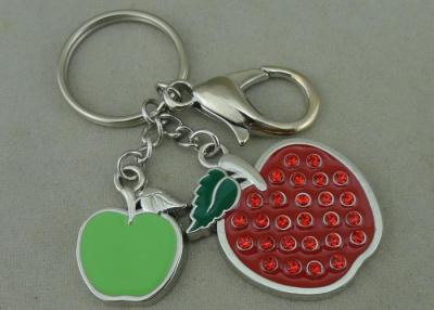China Beauty 3D Logo Promotional Key Rings Personalised With Swarovski for sale